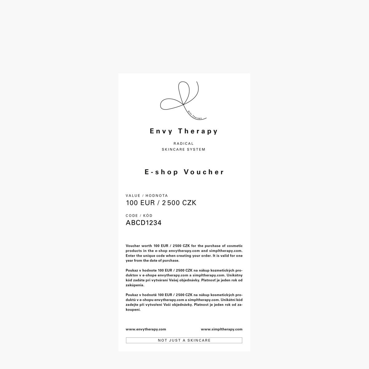 Voucher (100 eur) - Envy Therapy - SKIN SCIENCE